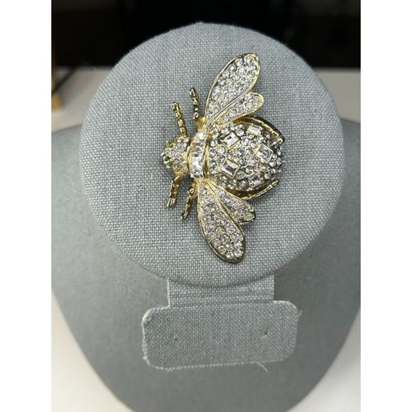 Jewelry | Vintage Insect Fly Bee Bug Brooch Clear Stones | Poshmark